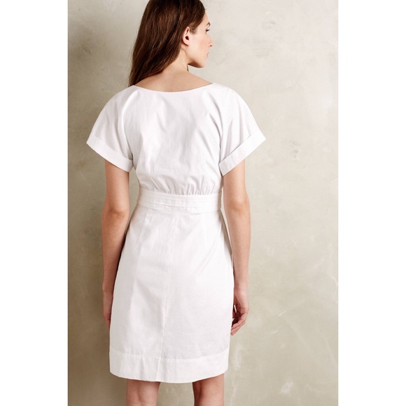 Anthropologie | Dresses | Nwt Hd In Paris 8 White Ribboned Poplin Dress ...